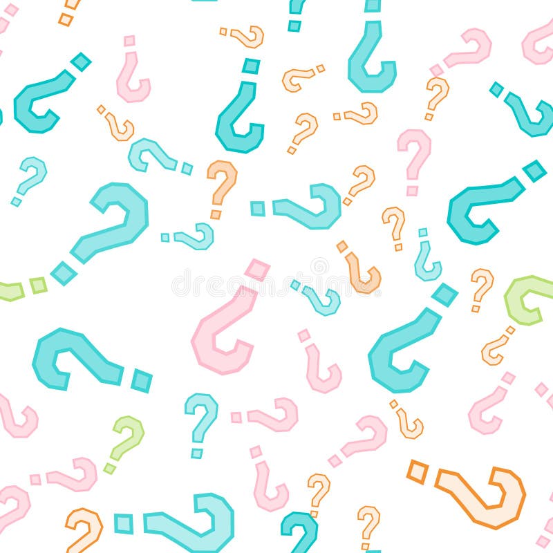 Quiz Seamless Pattern. Question Marks, Doubt, Faq Stock Vector ...