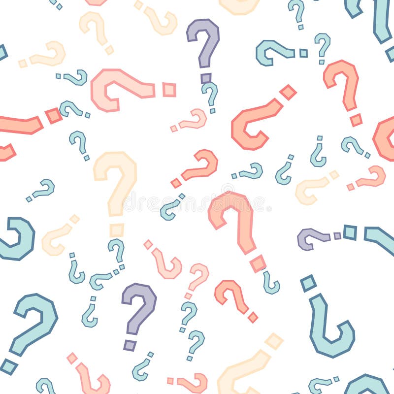 Quiz Seamless Pattern. Question Marks, Doubt, Faq Stock Illustration ...