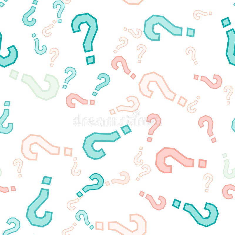 Quiz Seamless Pattern. Question Marks, Doubt, Faq Stock Vector ...