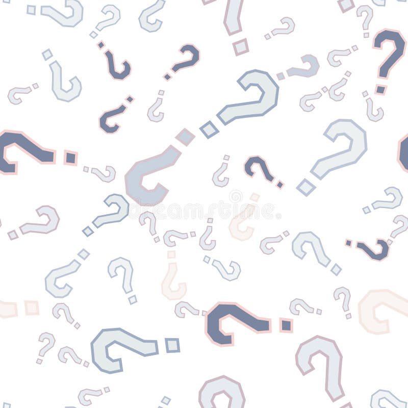Quiz Seamless Pattern. Question Marks, Doubt, Faq Stock Vector ...