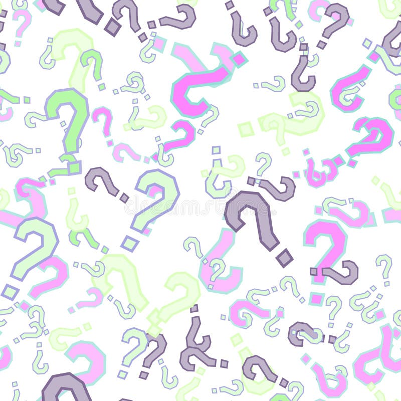 Quiz Seamless Pattern. Question Marks, Doubt, Faq Stock Vector ...