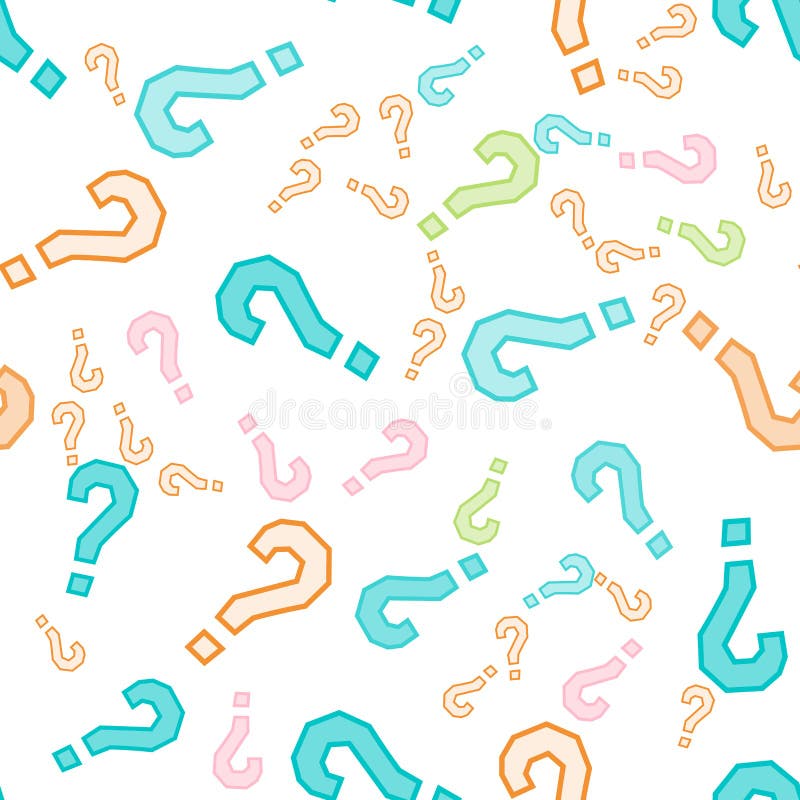 Quiz Seamless Pattern. Question Marks, Doubt, Faq Stock Vector ...