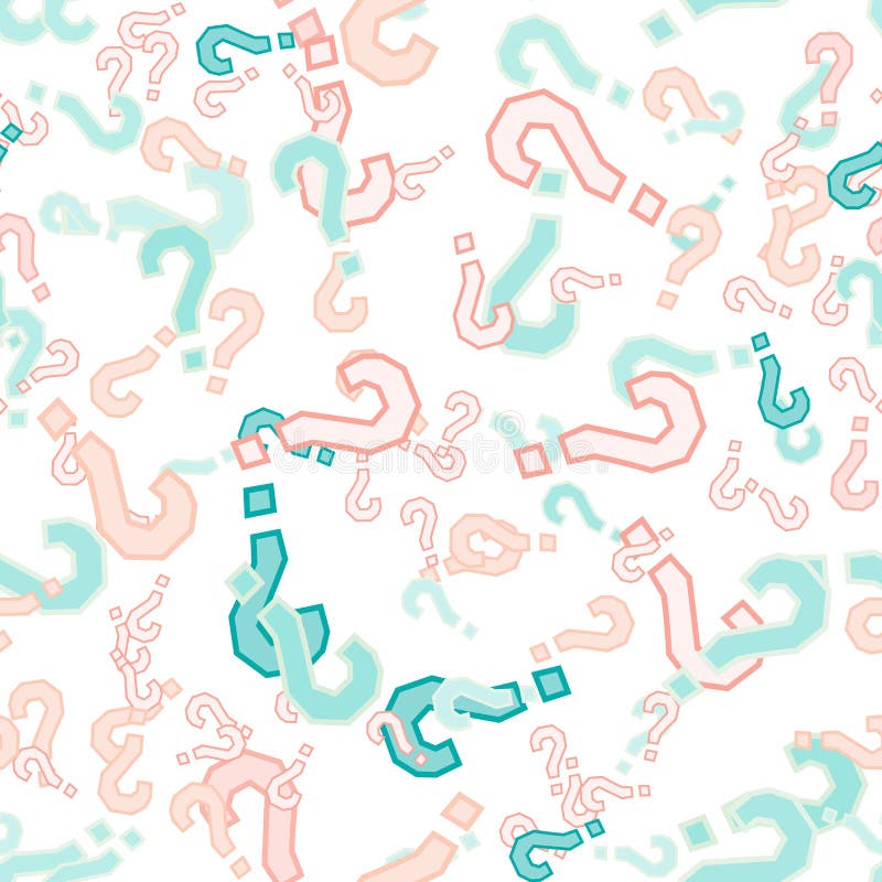 Quiz Seamless Pattern. Question Marks, Doubt, Faq Stock Vector ...