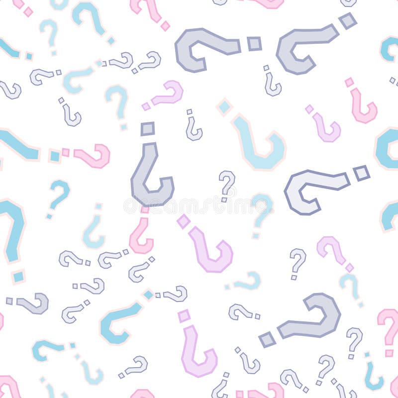 Quiz Seamless Pattern. Question Marks, Doubt, Faq Stock Vector ...