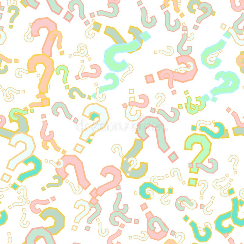 Quiz Seamless Pattern. Question Marks, Doubt, Faq Stock Vector ...