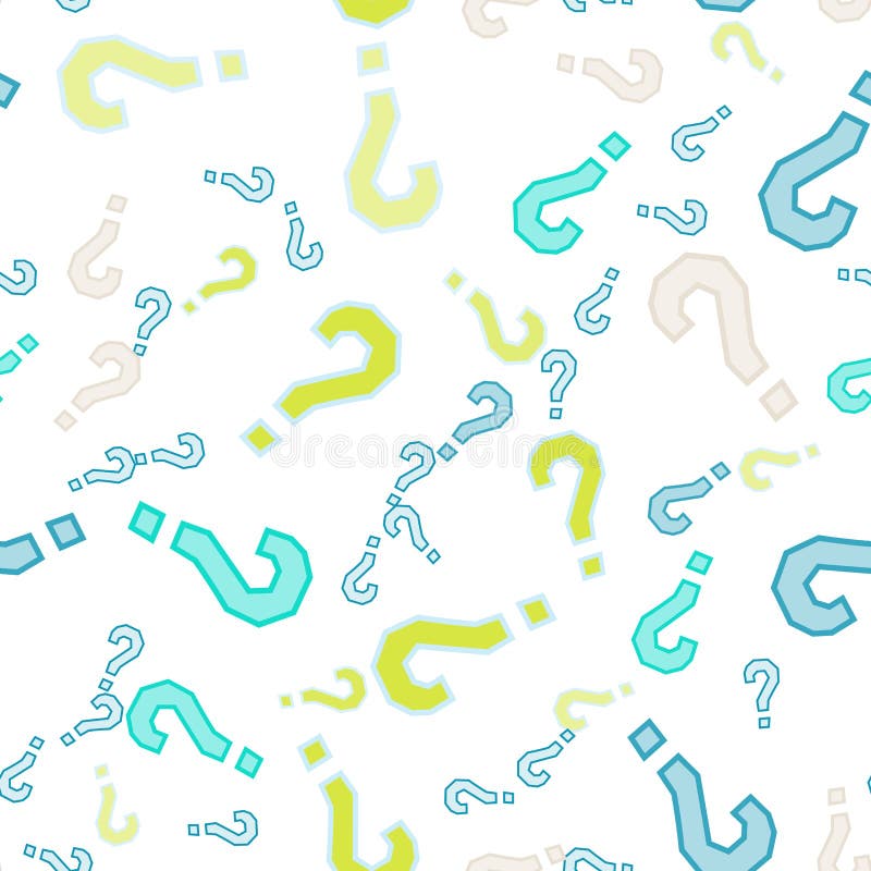 Quiz Seamless Pattern. Question Marks, Doubt, Faq Stock Vector ...