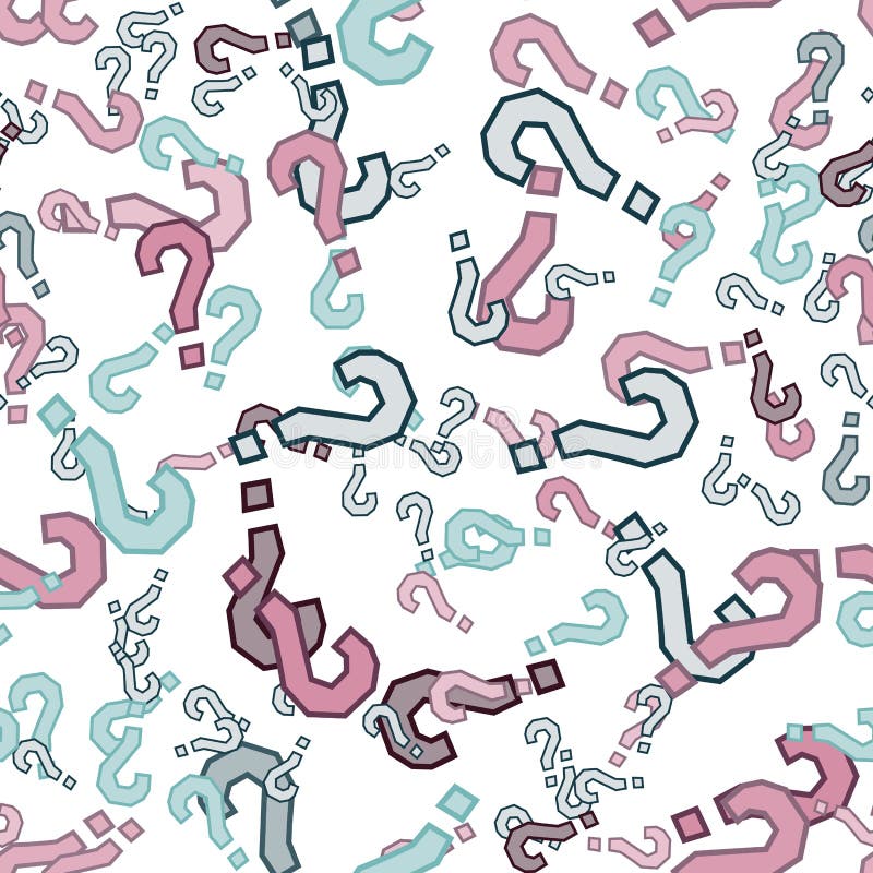 Quiz Seamless Pattern. Question Marks, Doubt, Faq Stock Vector ...