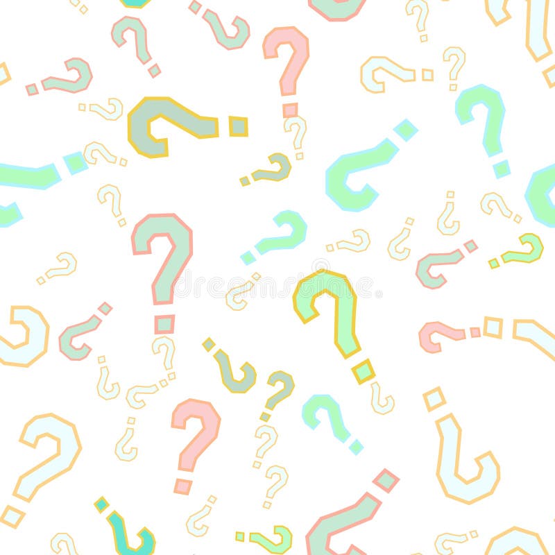 Quiz Seamless Pattern. Question Marks, Doubt, Faq Stock Vector ...
