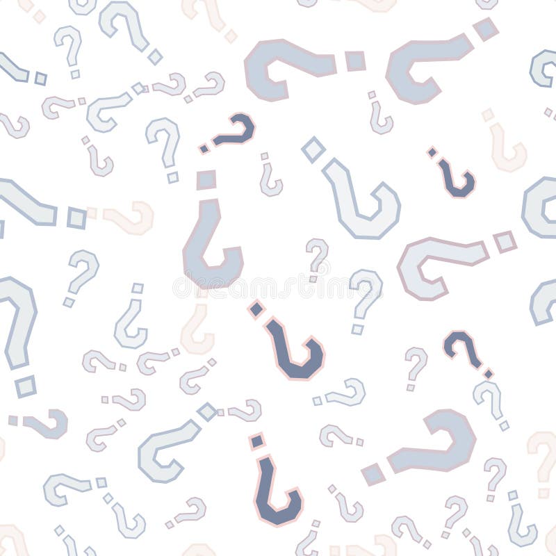Quiz Seamless Pattern. Question Marks, Doubt, Faq Stock Vector ...