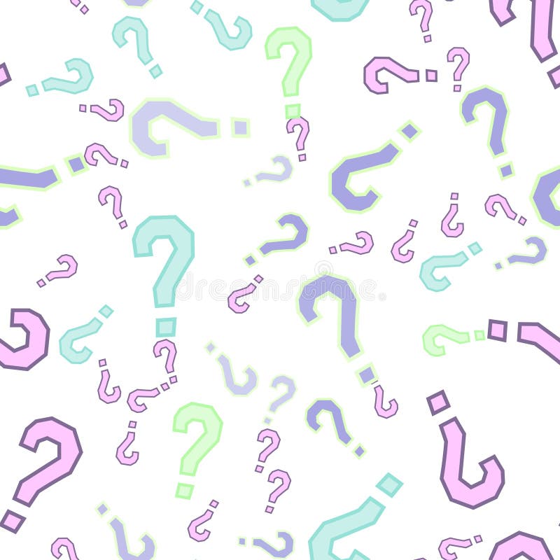 Quiz Seamless Pattern. Question Marks, Doubt, Faq Stock Vector ...
