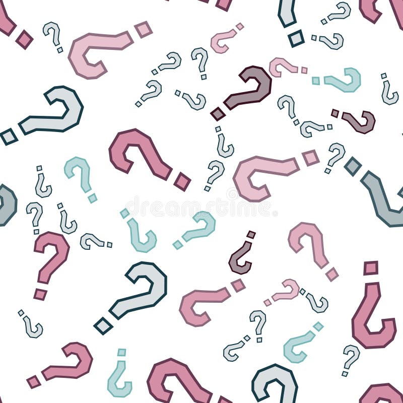 Quiz Seamless Pattern. Question Marks, Doubt, Faq Stock Vector ...