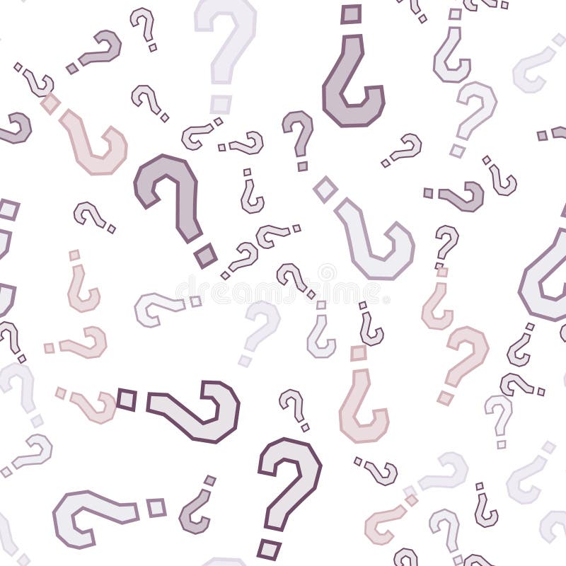 Quiz Seamless Pattern. Question Marks, Doubt, Faq Stock Vector ...