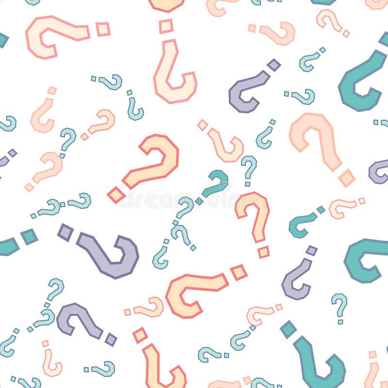 Quiz Seamless Pattern. Question Marks, Doubt, Faq Stock Vector ...