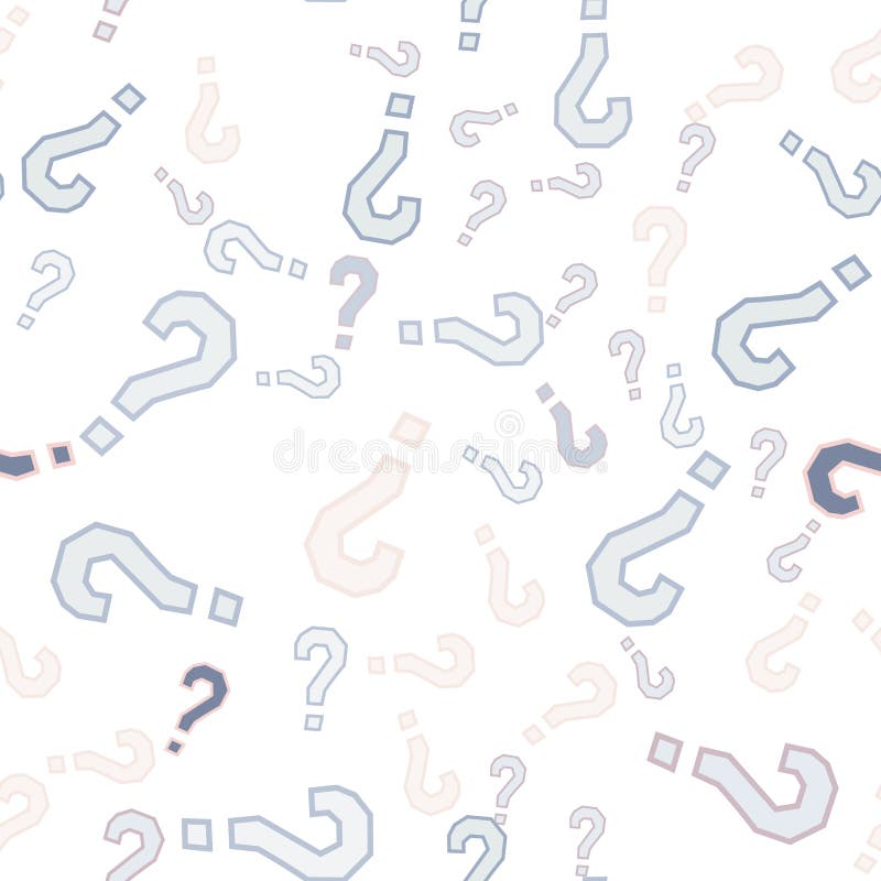 Quiz Seamless Pattern. Question Marks, Doubt, Faq Stock Vector ...