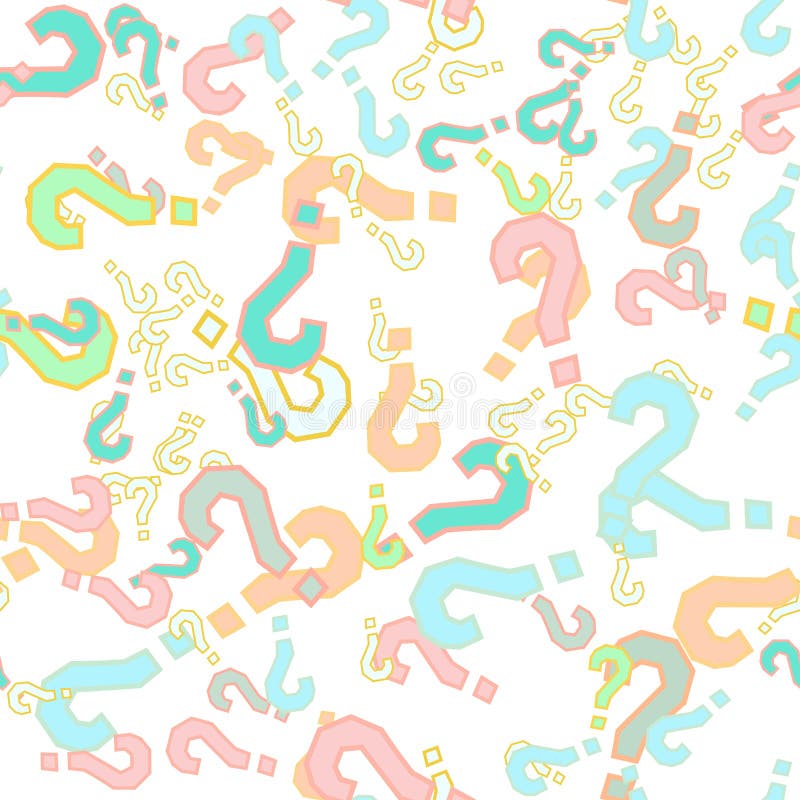 Quiz Seamless Pattern. Question Marks, Doubt, Faq Stock Vector ...