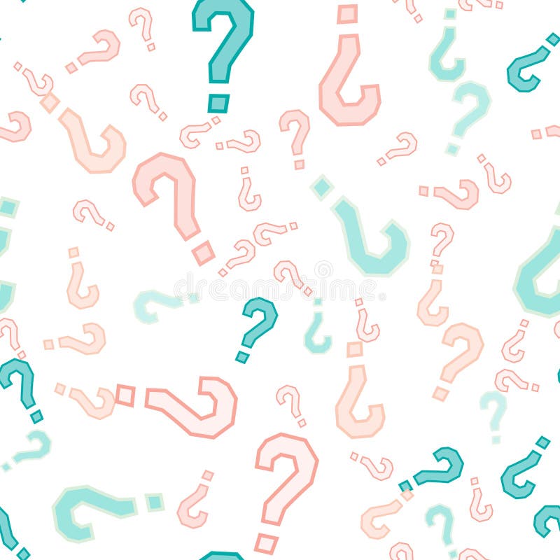 Quiz Seamless Pattern. Question Marks, Doubt, Faq Stock Illustration ...