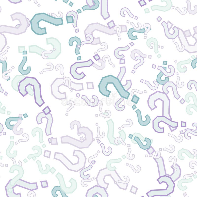 Quiz Seamless Pattern. Question Marks, Doubt, Faq Stock Vector ...