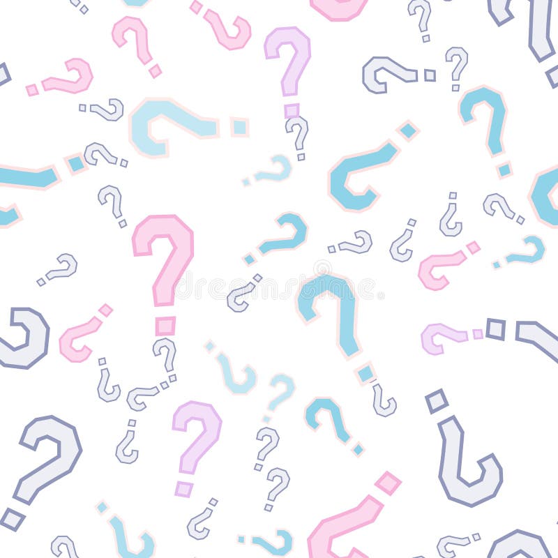 Quiz Seamless Pattern. Question Marks, Doubt, Faq Stock Vector ...