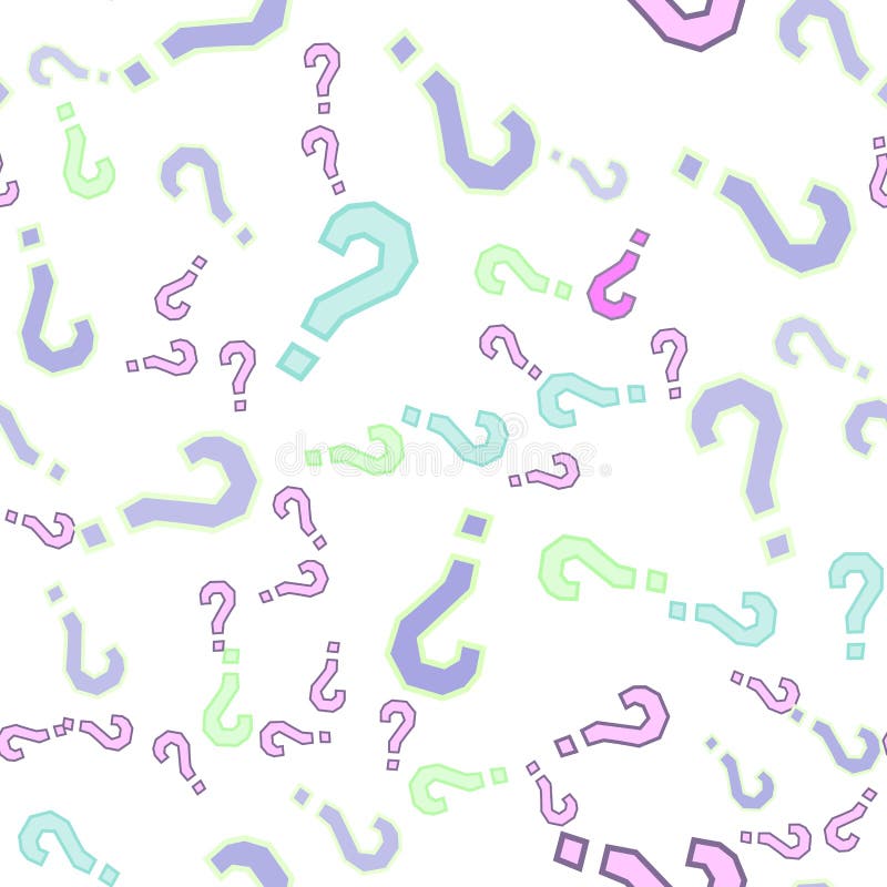 Quiz Seamless Pattern. Question Marks, Doubt, Faq Stock Vector ...