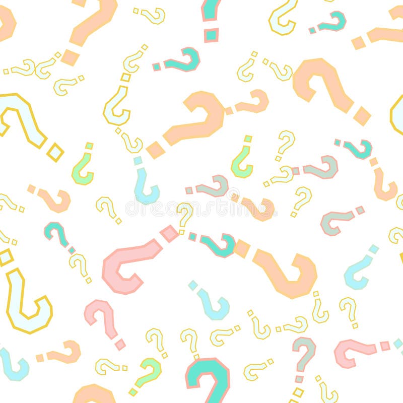 Quiz Seamless Pattern. Question Marks, Doubt, Faq Stock Vector ...