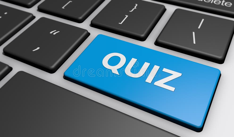 Quiz Sign on Computer Keyboard Stock Illustration - Illustration of ...