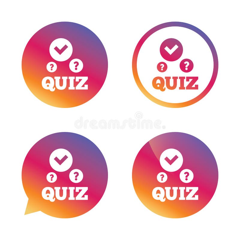 Quiz Sign Icon. Questions and Answers Game. Stock Vector - Illustration ...