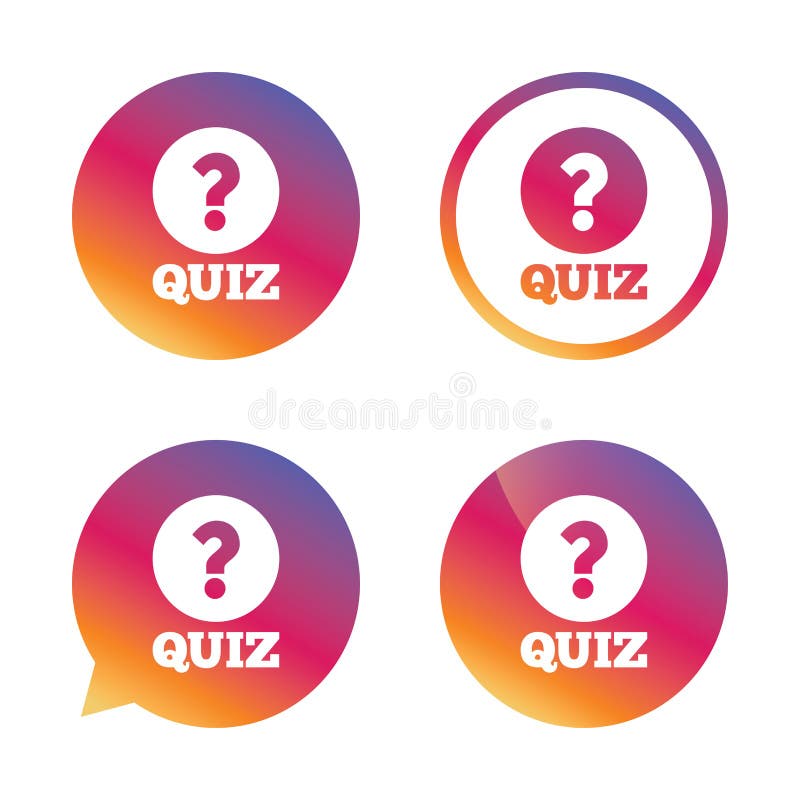 Quiz Sign Icon. Questions and Answers Game. Stock Vector - Illustration ...