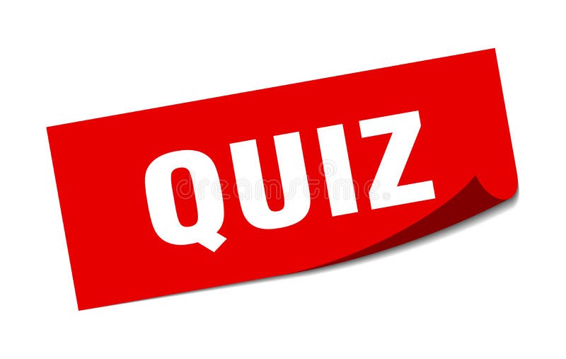 Quiz Sticker. Square Isolated Label Sign. Peeler Stock Vector ...