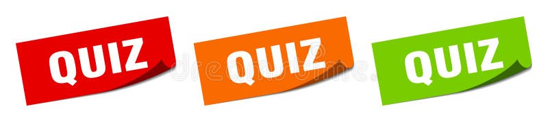 Quiz Sticker. Square Isolated Label Sign. Peeler Stock Vector ...