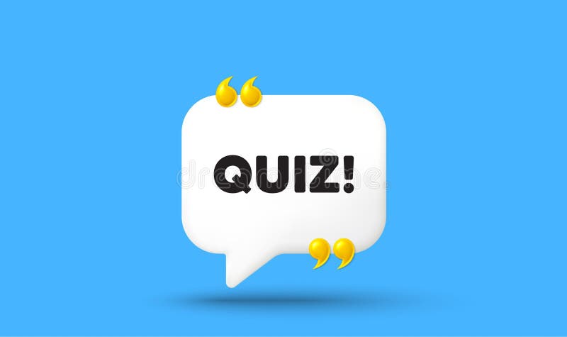 Quiz Symbol. Answer Question Sign. Chat Speech Bubble 3d Icon. Vector ...