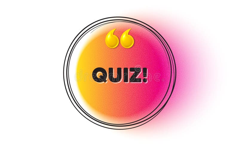 Quiz Symbol. Answer Question Sign. Hand Drawn Round Frame Banner ...