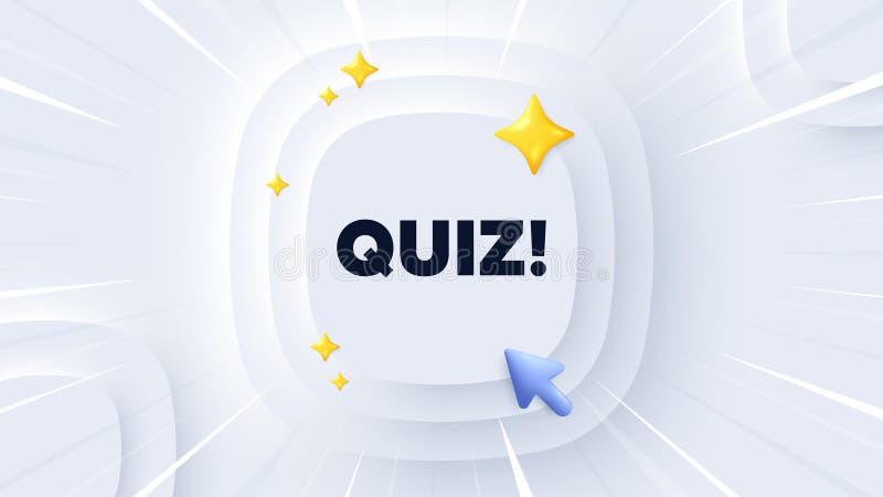 Quiz Symbol. Answer Question Sign. Neumorphic Sunburst Banner. Vector ...