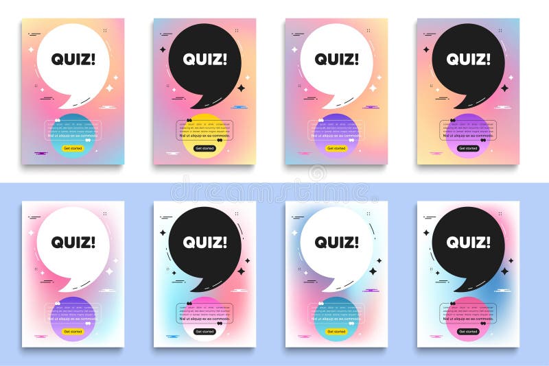 Quiz Symbol. Answer Question Sign. Poster Frame with Quote. Vector ...