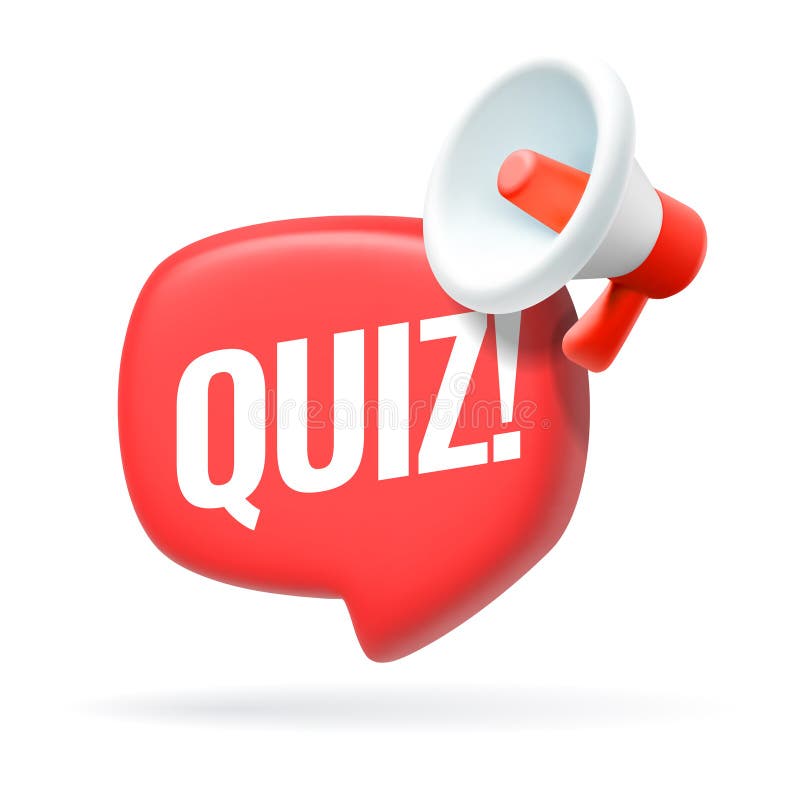 Quiz tag. 3d speech bubble stock vector. Illustration of exam - 331442402