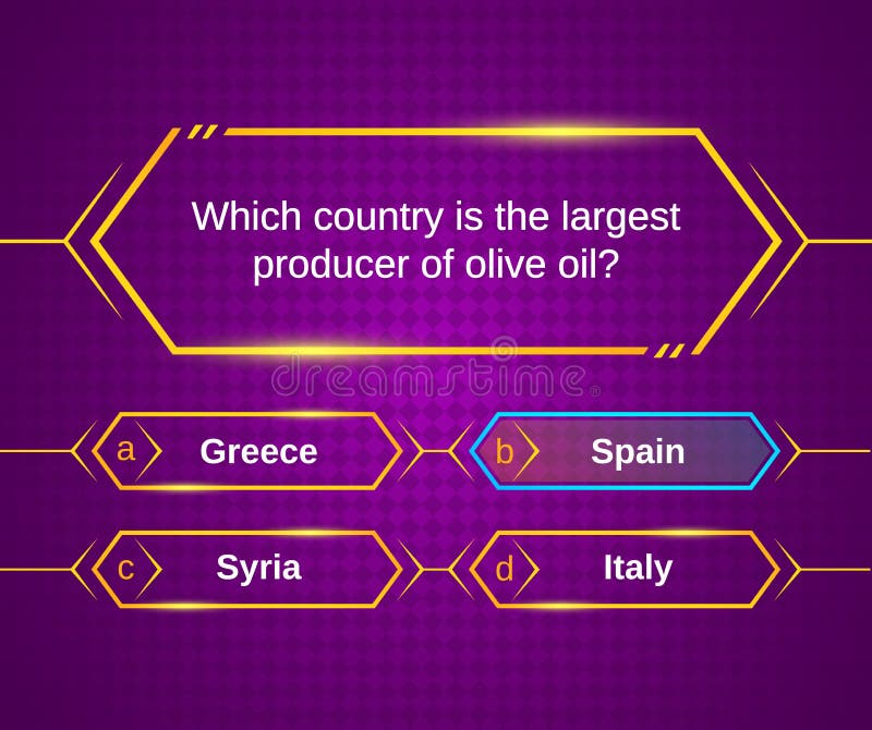 Quiz Template, Question Game, Tv Show with Answer Stock Vector ...