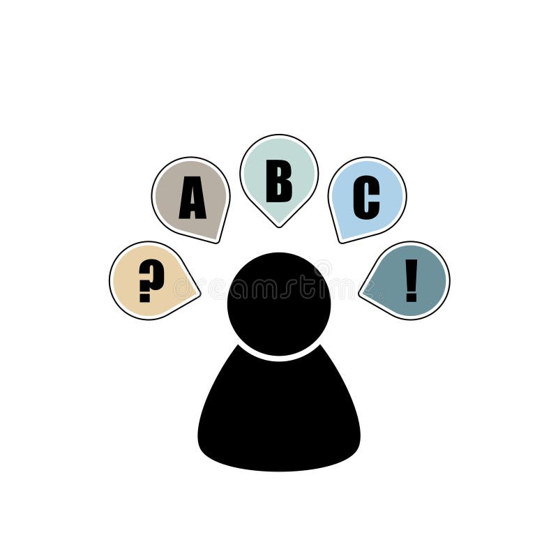 Quiz Test Icon Isolated on White Background Stock Vector - Illustration ...