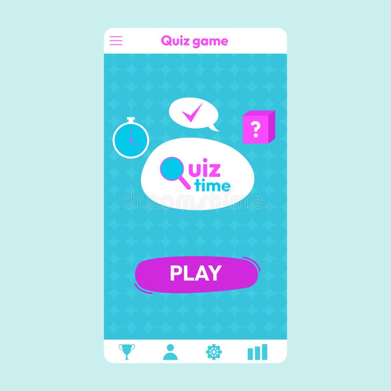 Quiz Test Lottery Millionaire Menu Template. Quiz Game Frame. Main Menu ...