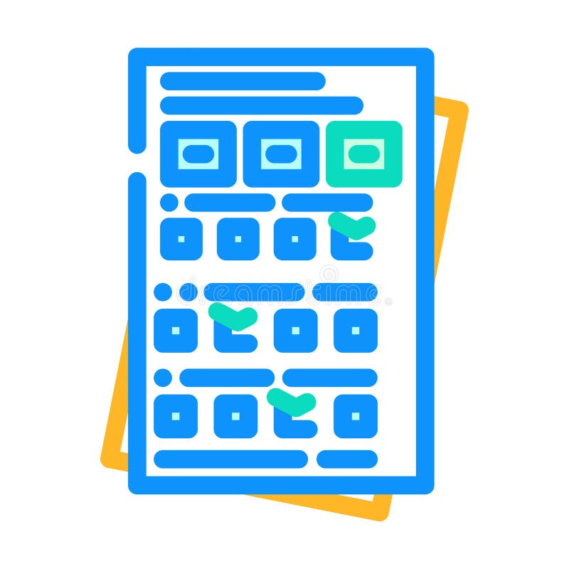 Quiz Tests Online Learning Platform Color Icon Vector Illustration ...