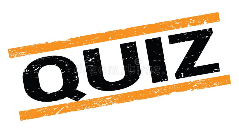 QUIZ Text on Orange Rectangle Stamp Sign Stock Illustration ...