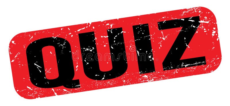 QUIZ Text on Red-black Grungy Stamp Sign Stock Illustration ...