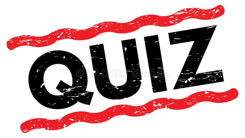 QUIZ Text on Red-black Lines Stamp Sign Stock Illustration ...