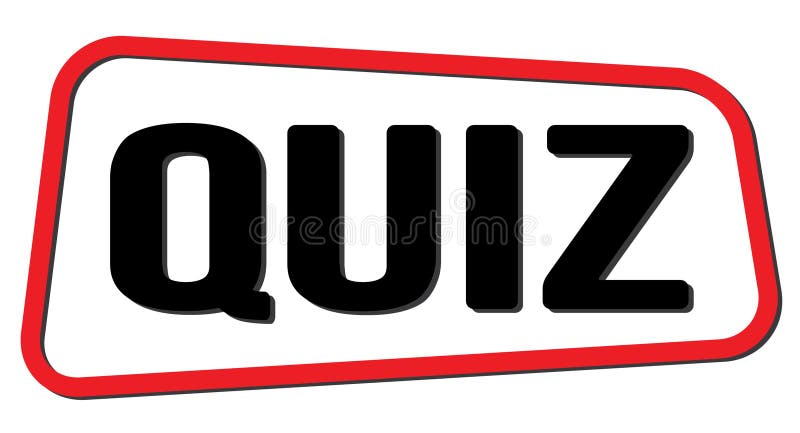 QUIZ Text on Red-black Trapeze Stamp Sign Stock Illustration ...