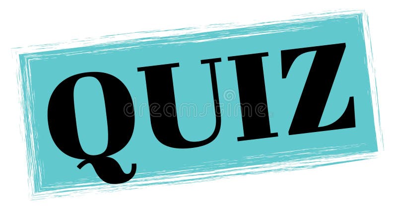 QUIZ Text Written on Blue-black Stamp Sign Stock Illustration ...