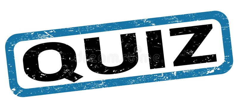 QUIZ Text Written on Blue-black Rectangle Stamp Stock Illustration ...