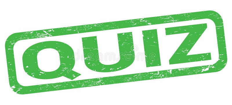 QUIZ Text Written on Green Rectangle Stamp Stock Image - Image of ...