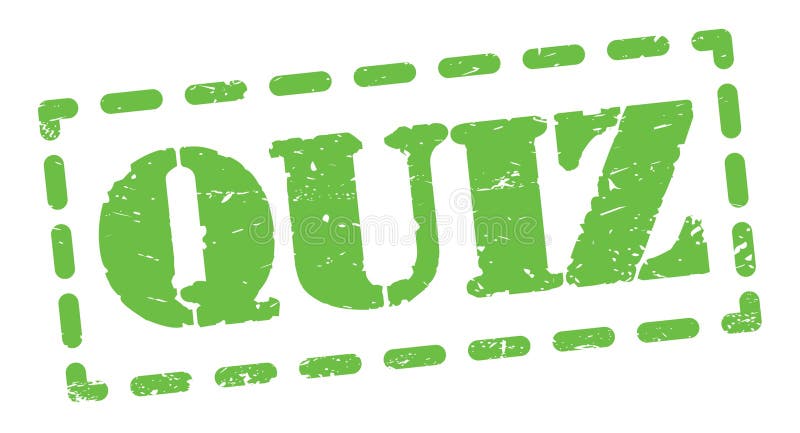 QUIZ Text Written on Green Stamp Sign Stock Illustration - Illustration ...