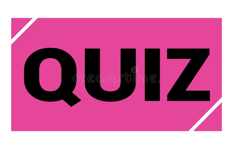 QUIZ Text Written on Pink-black Stamp Sign Stock Illustration ...