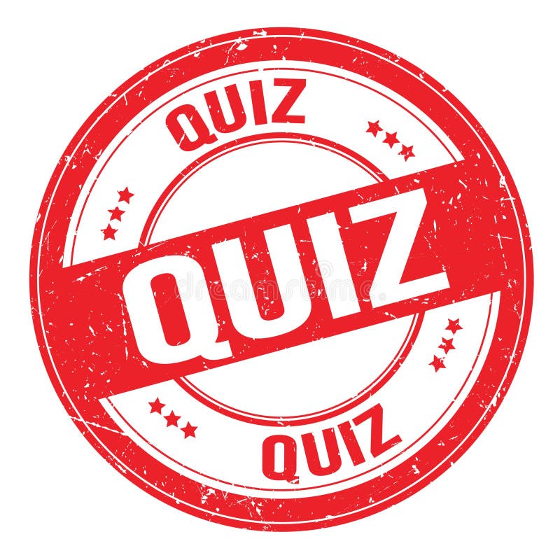 QUIZ Text Written on Red Round Stamp Sign Stock Illustration ...