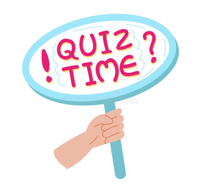 Quiz Time Label Featuring a Question Mark, Stock Vector - Illustration ...