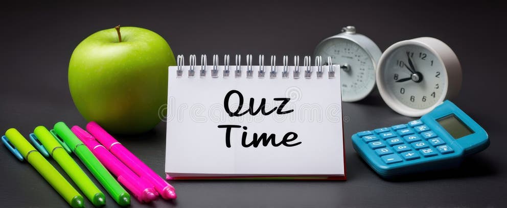 The Quiz Time Setup with Stationery and Timed Elements.AI Generated ...